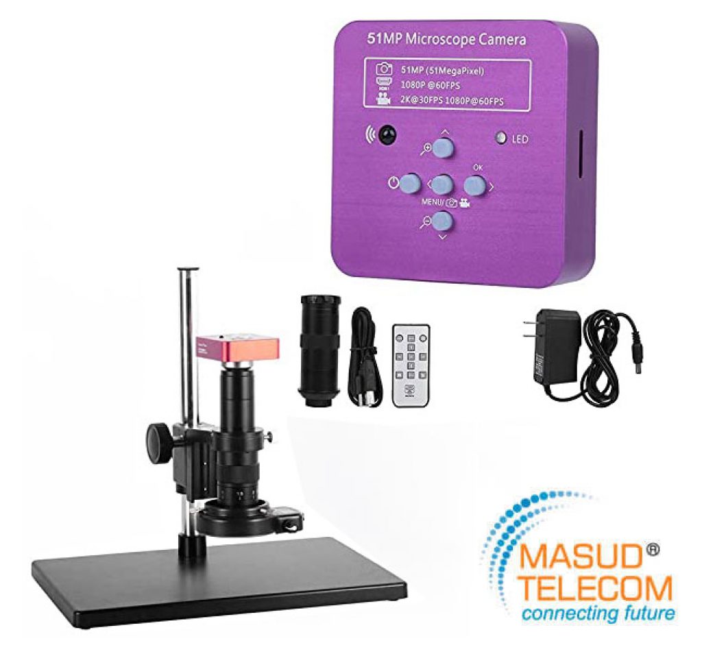 51MP HDMI Digital Microscope Camera 120X C Mount Lens with Remote ...