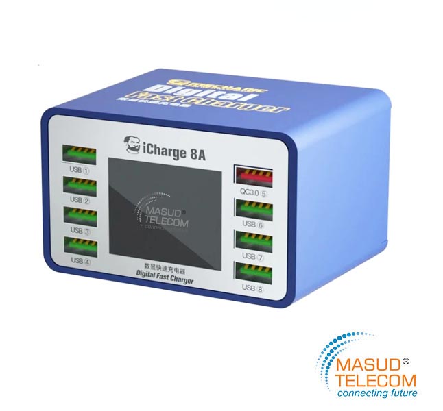 Mechanic iCharge 8-port USB Smart Digital Display Fast Charger
