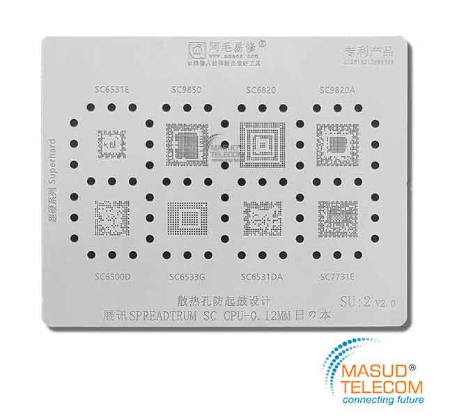 SU2 SPREADTRUM SC CPU BGA stencil Particle Size: 10-25μm