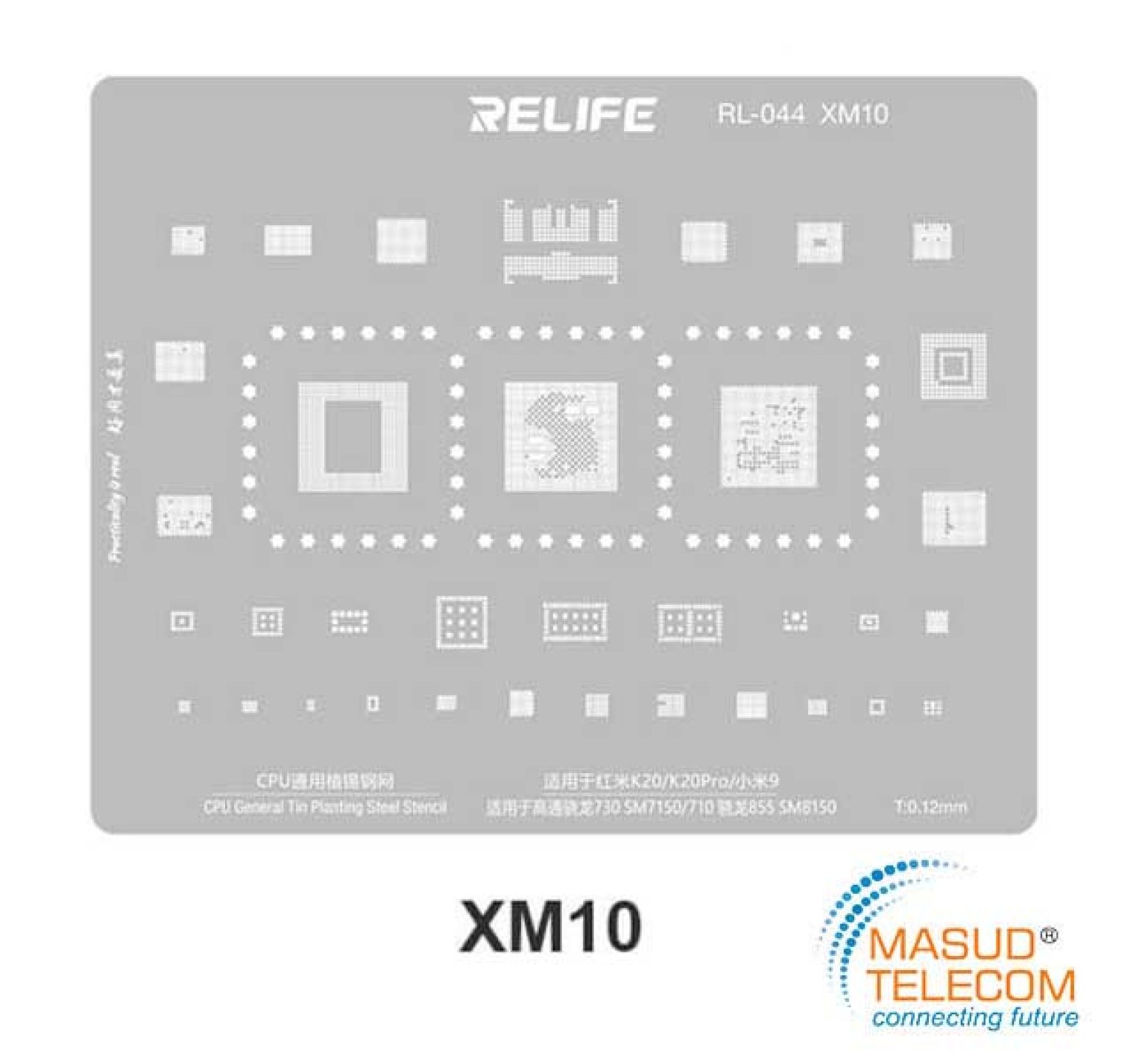 RELIFE RL-044 Xiaomi Redmi CPU Tin Planting Kit BGA Stencil