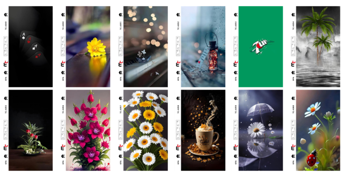 MOBILE PHONE BACK STICKER SKIN 3D 6PA,8PA Luminous & more