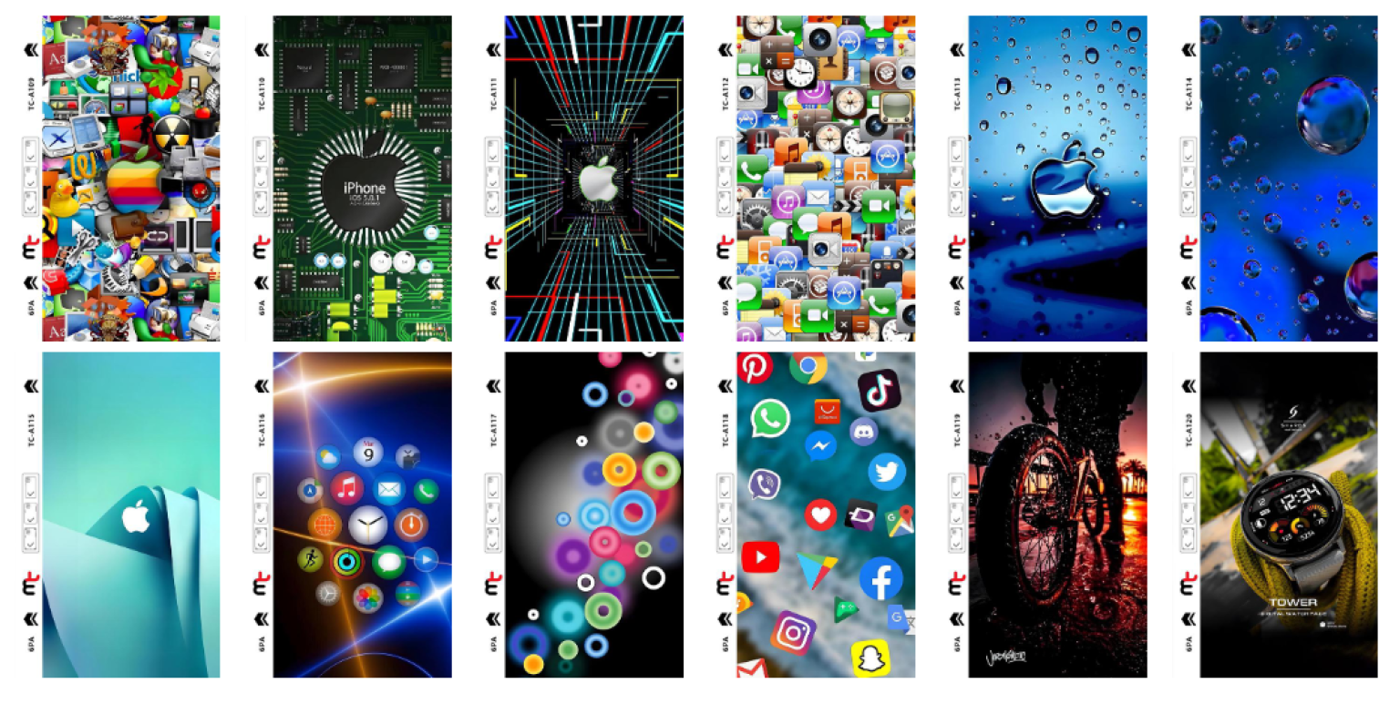 MOBILE PHONE BACK STICKER SKIN 3D 6PA,8PA Luminous & more