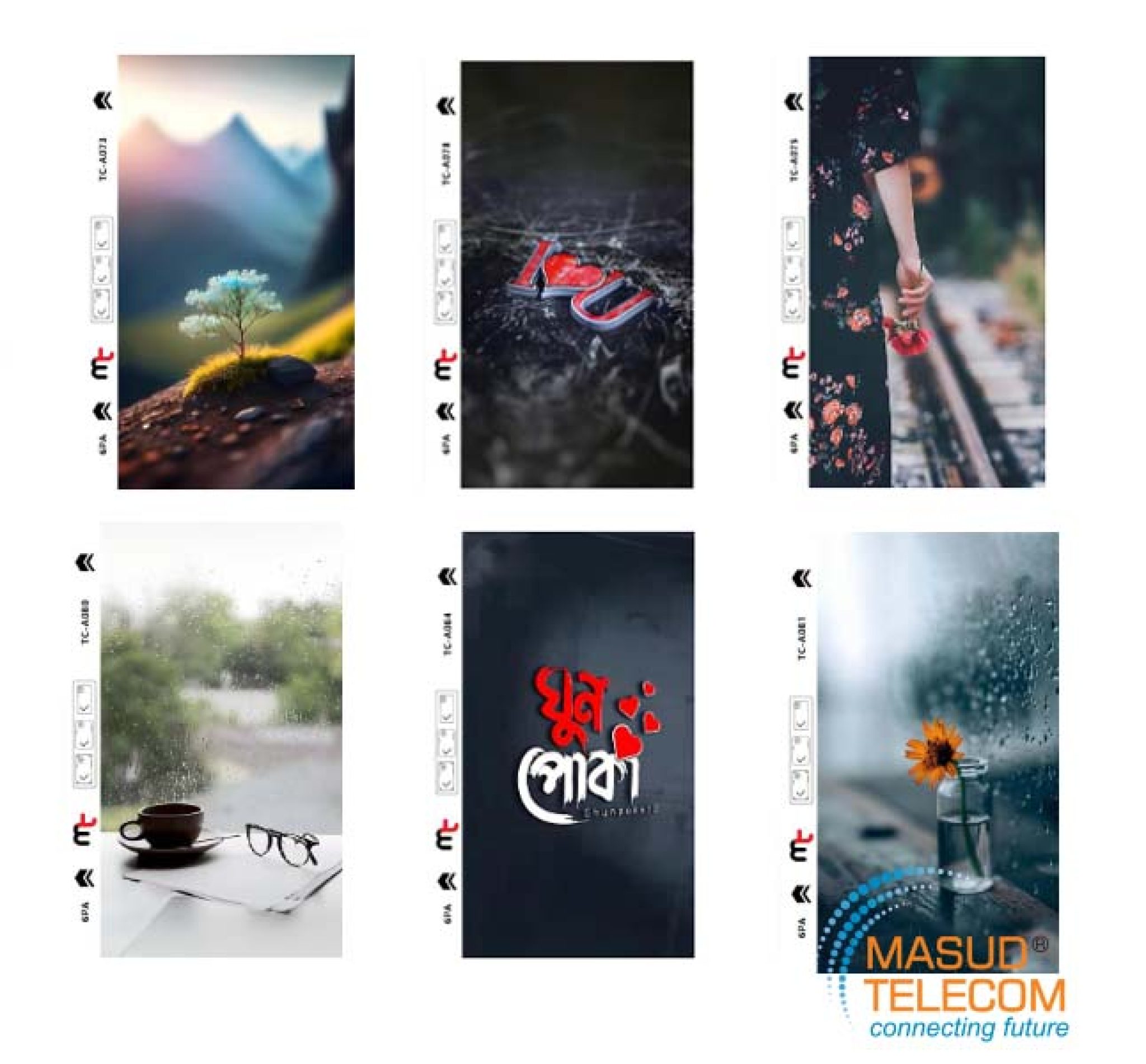 MOBILE PHONE BACK STICKER SKIN 3D 6PA,8PA Luminous & more